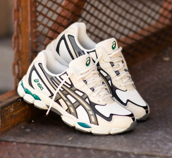 ASICS GEL TRAINERS OFF WHITE BROWN GREEN – Live-kickz