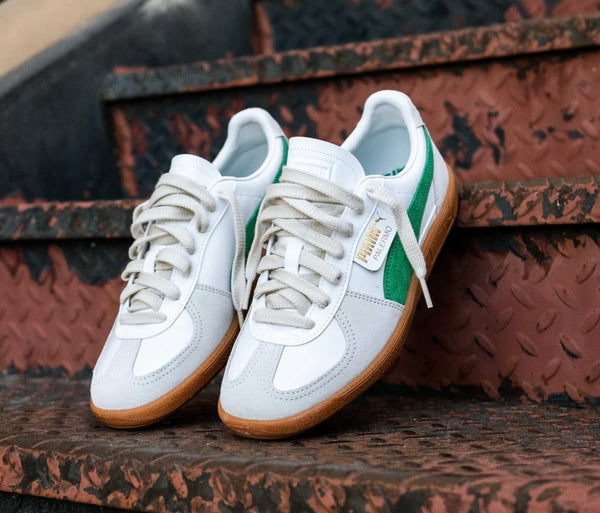 PUMA CLASSIC LOW WHITE GREEN GUM BOTTOM – Live-kickz